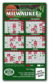 Milwaukee Bucks Basketball Team Schedule Magnets 4" x 7" | Custom-Magnets