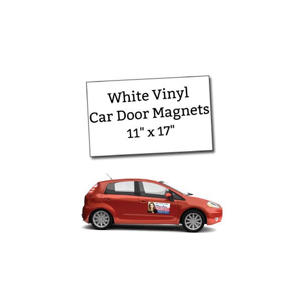 White Vinyl Car Magnets 11" x 17" | Custom-Magnets