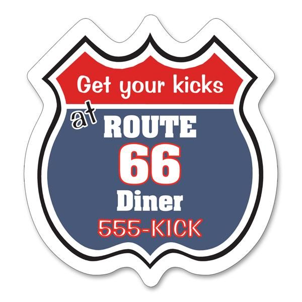 Custom Road Sign Shaped Magnets 2.9375" x 2.5" | Custom-Magnets