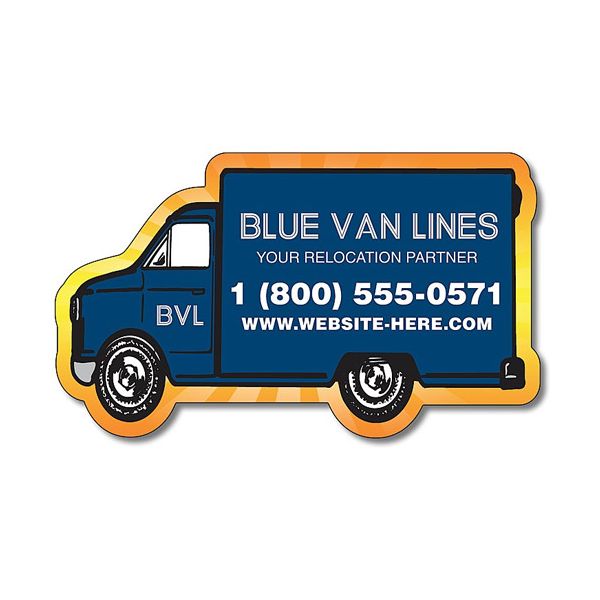 Custom Moving Van Shaped Magnets - 4" x 2.35" | Custom-Magnets