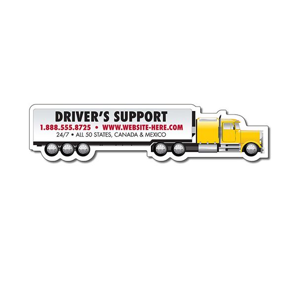 Custom Big Rig Semi Truck Shaped Magnets - 6.625" x 1.58" | Custom-Magnets