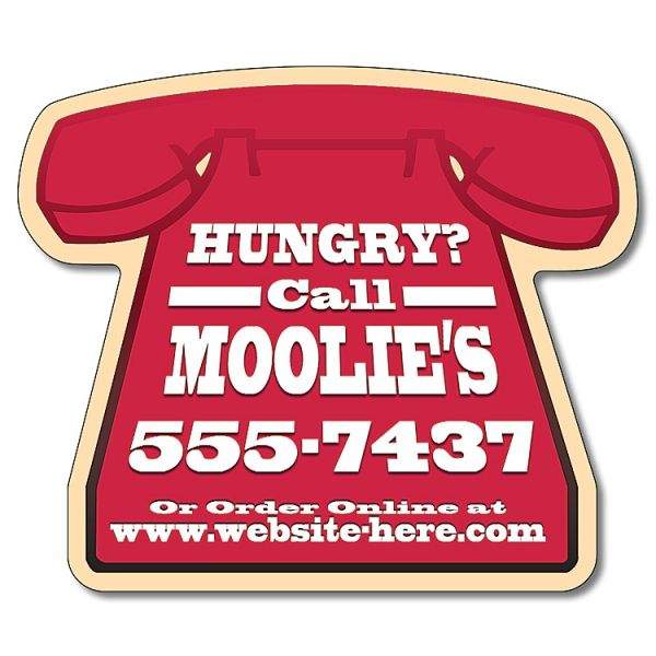 Telephone Shaped Magnets 4.25" x 3.6" | Custom-Magnets